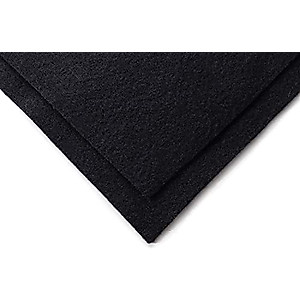 Acrylic Felt Fabric Pre Cuts, Half Yard, 72 by 18 inches in Length by Ice Fabrics - Black