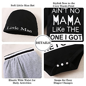 Renotemy Baby Boy Clothes Newborn Boy Outfits Set Newborn Outfits Baby Boy Clothes 0-3 Months Grey