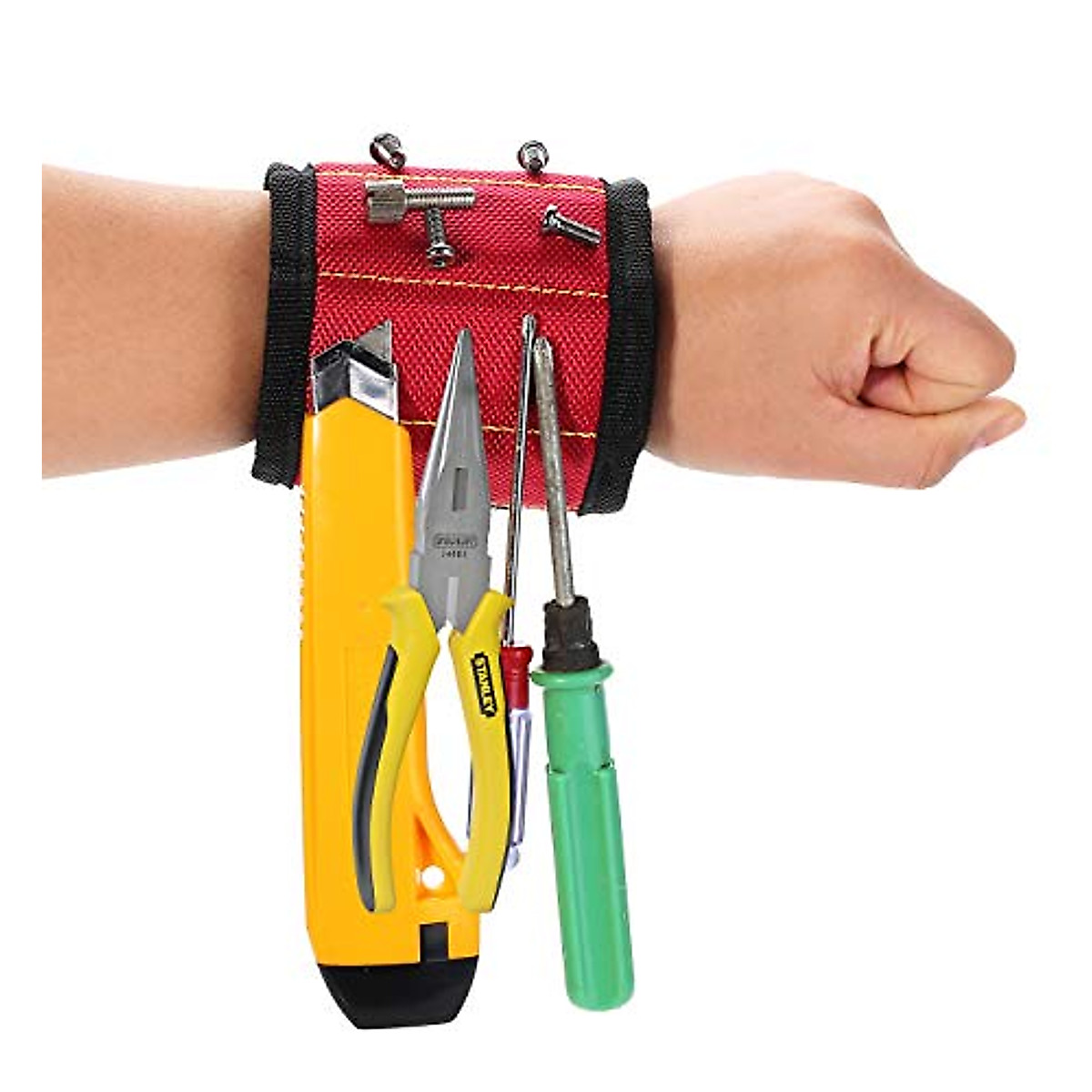 Magnetic Wristband with Strong Magnets for Holding Screws, Nails, Drill Bits - Best Unique Christmas Gift for Men, DIY Handyman, Father/Dad, Husband, Boyfriend, Him, Women