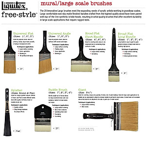 Liquitex 1300502 Professional Freestyle Large Scale Brush, Universal Angle 2-inch , Black