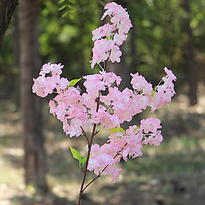 Rozwkeo 4pcs Artificial Cherry Blossom Branches Flowers Stems Silk Fake Pink Peach Flower Vase Arrangements Tall Faux Cherry Blossom Tree Artificial Plant for Home Garden Wedding Floral Decoration