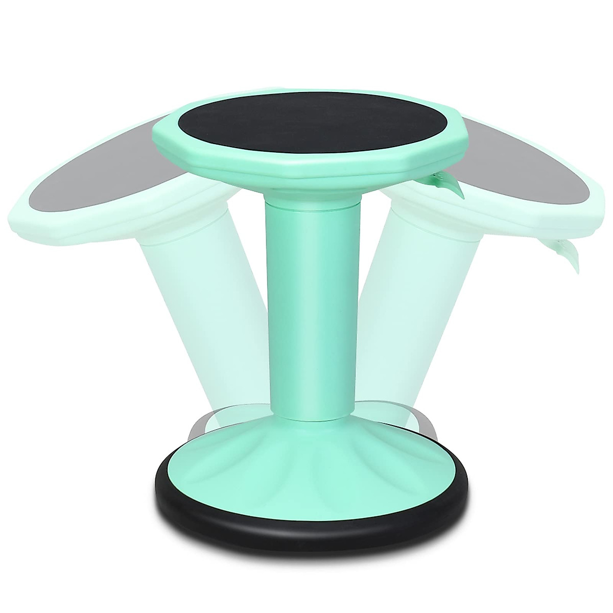 Giantex Wobble Stools for Classroom Seating, Wiggle Stool with Adjustable Height, 24 Inch Active Learning Stool, Sitting Balance Chair for School, Office Stand Up, Flexible Seating Wobble Chair(Green)