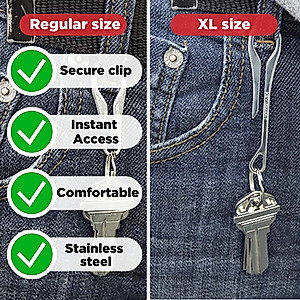 The Key Dangler Pack by KeySmart: Clip Your KeySmart To Anything (Comes with Key Dangler & Key Dangler XL) Silver