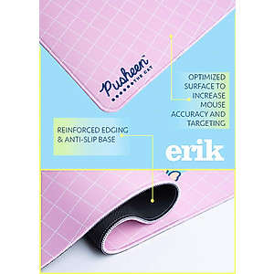 Official Pusheen Mouse Pad XXL - Desk Pad - 31.5" x 13.78" Non-Slip Rubber Base Mouse Mat, Gaming Mouse Pad, Keyboard Mouse Mat, Kawaii Mouse Pad