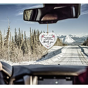 NTKIO Thank You for All That You Do Ceramic Ornament Keepsake Sign, Heart Hanging Plaque Appreciation Thank You Gifts for Mom, Teacher, Boss, Coworker, Friends, Coach