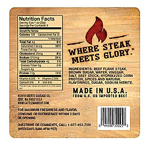 Cattleman's Cut Texas Style Flank Steak Beef Jerky, 9 Ounce