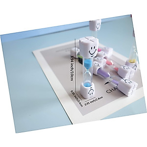 Transun Moo 7 Pack 2 Minutes Hourglass Brushing Teeth Timers Colorful Sand Timer for Kids Promote Dental Hygiene