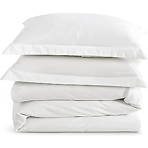 LinenHouse Premium Duvet Cover Set Over Size King 120'' x 98'' Size with Zipper Closure & Corner Ties, Ultra Silky Soft Premium 100% Egyptian Cotton 1000 Thread Count -White Solid