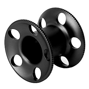 Keen so Aluminum Alloy Diving Spool Reel Guideline Underwater Finger Spool Reel for Freediving Snorkeling (Black)
