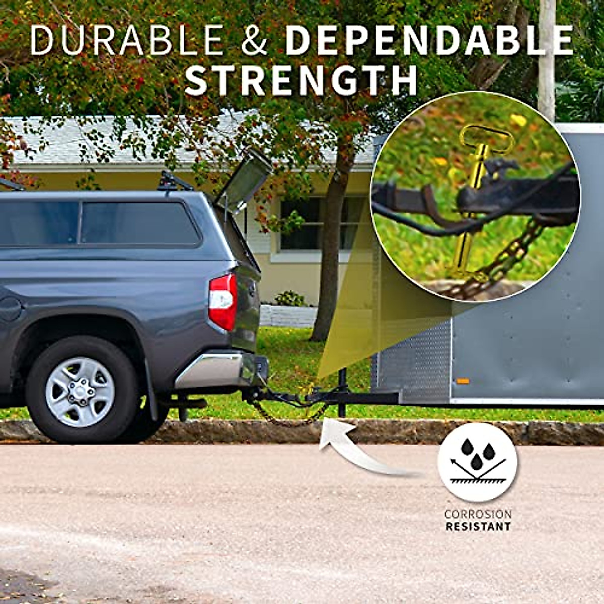 Trailer Hitch Pin and Clip 1 X 7.5” Receiver Pin, Use for Drop Hitches, Multi Hitches, Hitch Plugs, Bike Racks, and Cargo Carriers– by Goreks