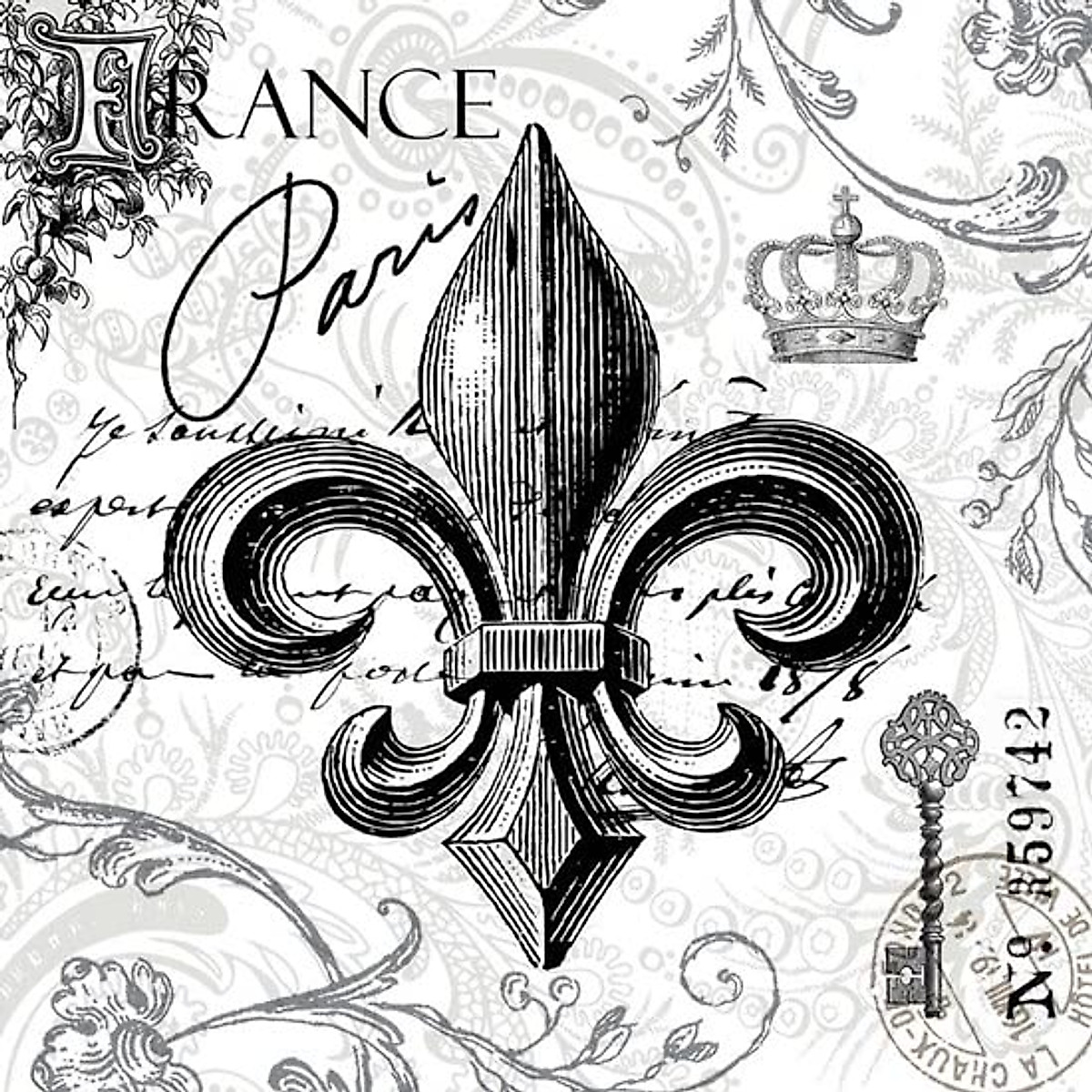 CafePress Vintage French Fleur De Lis Mug Ceramic Coffee Mug, Tea Cup 11 oz