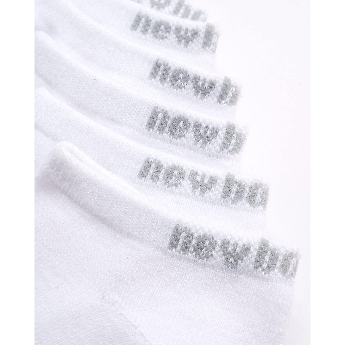 New Balance Men's Low Cut Basic 6-Pack Socks, Size 6-12.5, All White