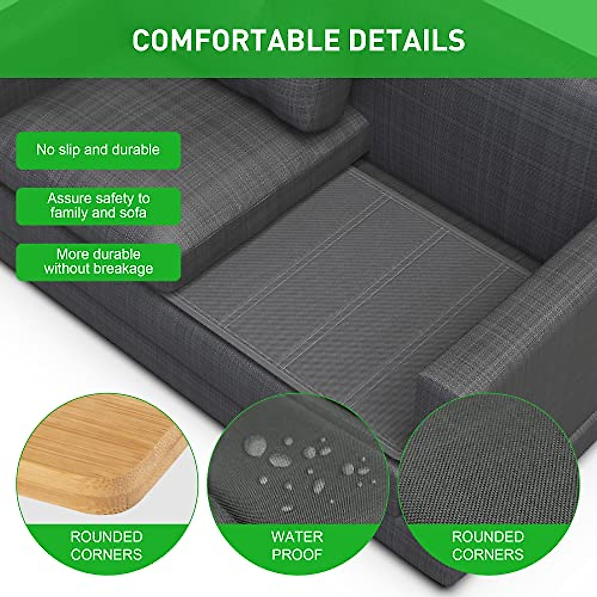 Weekinend Couch Cushion Support[18" W x 44" L] for Sagging loveseat Cushions,Thickened Bamboo Board Sofa Couch Support,Protect Couch Sagging Support prolong Sofa Life