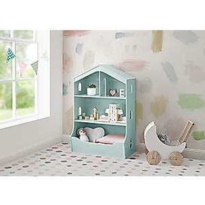 Delta Children Playhouse Bookcase with Toy Storage, Greenguard Gold Certified, Mint