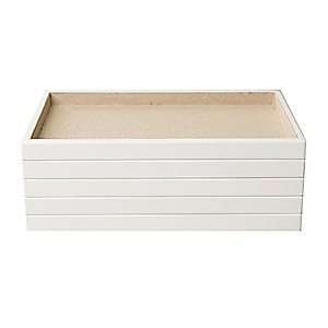 Hives and Honey Hives & Honey 5 Piece Stackable Tray Set, White