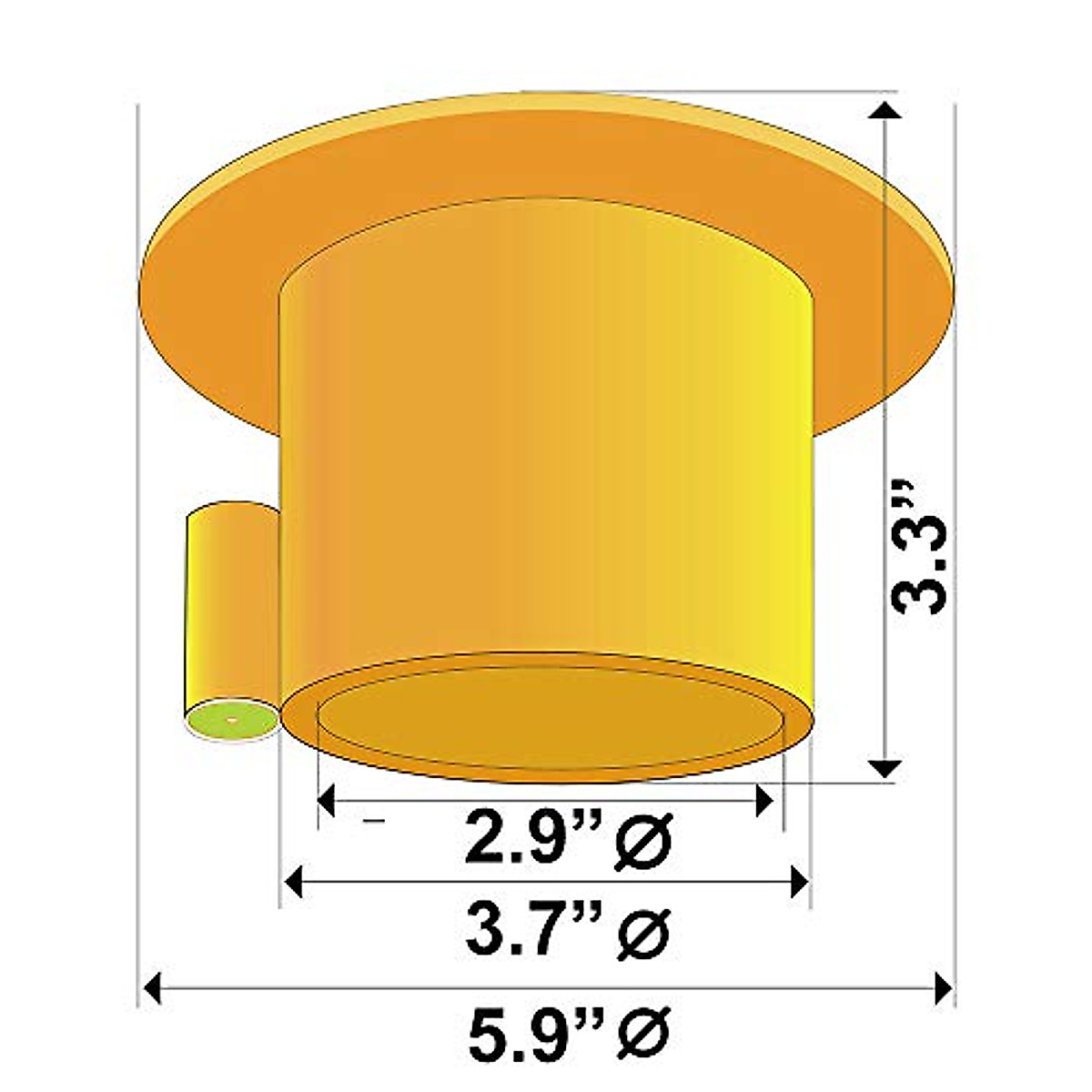 KAYCENTOP King Pin Lock 5th Wheel Locks Trailer Hitch Lock Heavy Duty Fifth Wheel Kingpin Lock Towing Hitch Lock Anti Theft Steel with Yellow Caution Tag for Trailers Rv