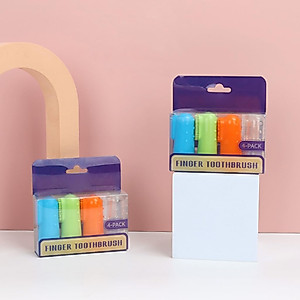 Ralondbey 4PCS/Set Dog Finger Toothbrush for Pet Tooth Tool Pet Small Toothbrush Cat Brush Bad Breath Teeth Care Supplies