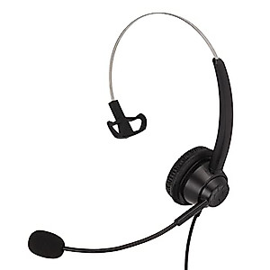 YYOYY Business Headset, 2.5mm Computer Headphones with HD Noise Canceling Microphone, for Call Center, Customer Service, Office, Super Light, Ultra Comfort