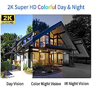 Xega 4G LTE Cellular Security Camera Outdoor Solar Camera Wireless, 2K HD Color Night Vision PTZ 360° View, Smart PIR Motion Detection, 2 Way Talk, No WiFi, SIM Card Included, IP66 - US Version