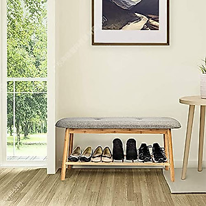 Tyewmiy Free Standing Shoe Racks Shoe Rack, CShoe Changing Stool, Home can sit Shoe Cabinet, Living Room entryway Storage Stool, Shoe Bench