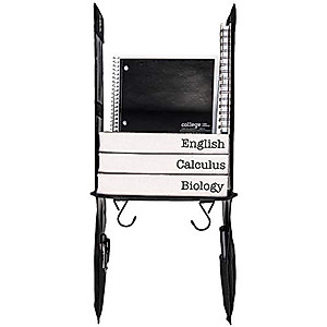 Oxel Hanging Locker Shelf Organizer with 2 Hooks and 4 Small Pockets