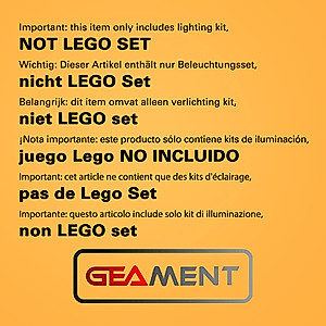 GEAMENT LED Light Kit Compatible with Lego The Little Mermaid Royal Clamshell - for 43225 Model Set (Model Set Not Included)