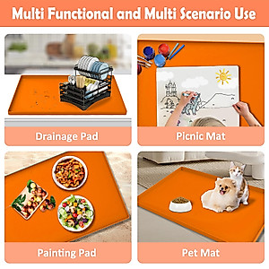 Griddle Mat for 28" Blackstone Grill, 100% Silicone Protective Mat Cover for Blackstone, Heavy Duty Food Grade Silicone Mat, Outdoor Grill Cooking Surface Protective Cover, Reusable BBQ Grill Mat