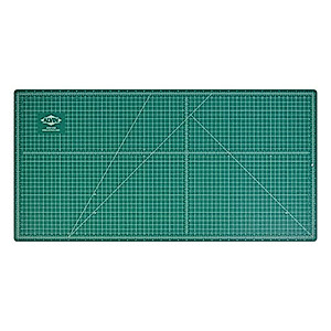 ALVIN Cutting Mat Professional Self-Healing 18" x 36" Model GBM1836 Green/Black Double-Sided, Gridded Rotary Cutting Board for Crafts, Sewing, Fabric - 18 x 36 inches