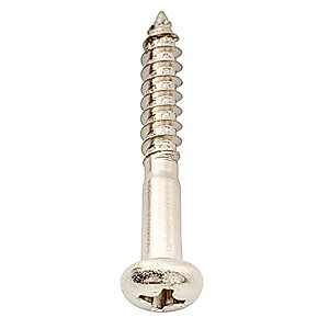 Musiclily Ultra 3.5x25mm Stainless Steel Tremolo Bridge Mounting Screws for Strat Style Electric Guitar Replacement, Nickel (Set of 6)