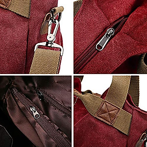 z-joyee Women's Ladies Casual Vintage Hobo Canvas Daily Purse Top Handle Shoulder Tote Shopper Handbag Satchel Bag