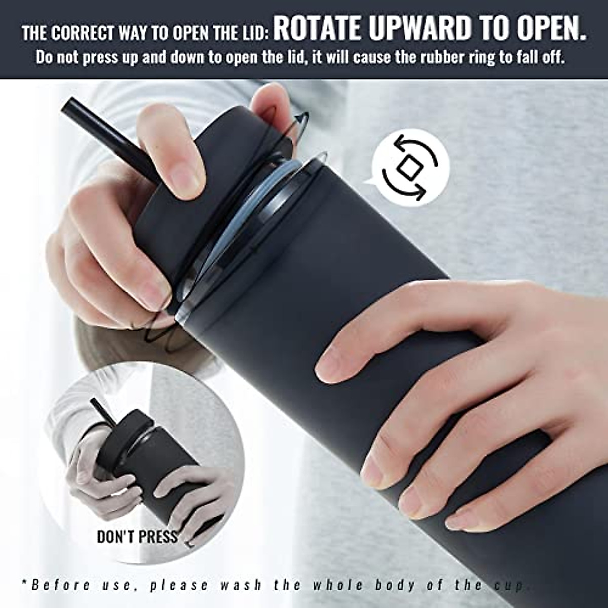 MEWAY 20oz Skinny Tumblers 12 Pack Double Wall Acrylic Tumbler with Lid and Straw,Matte Pastel Colored Reusable Plastic Cups With Straw for Parties, Birthdays,Customization DIY Gifts(Black,Set of 12)