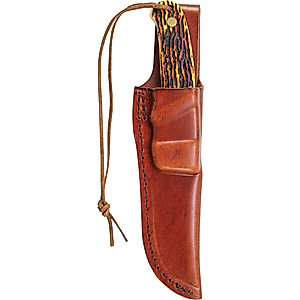 Uncle Henry PH1N Pro Hunter 8.1in 7Cr17MoV High Carbon S.S. Full Tang Fixed Blade Knife with 3.6in Blade and Staglon Handle for Outdoor, Hunting and Camping