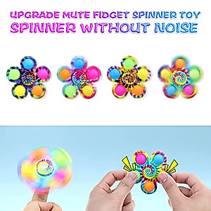 MeetYu Fidget Spinners 2 Pack, Tie Dye Pop Fidget Spinner Poppet for Kids Adult, Fidget Spinners for Christmas Party Favors Goodie Bag Fillers, Finger Spinner Fidget Toys Pack for Stress Relief