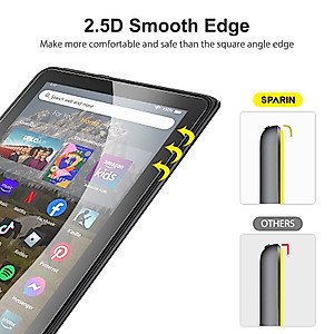 SPARIN 9H Hardness Tempered Glass Screen Protector Compatible with All-new Fire HD 8 2022&2020 Released (12th&10th Generation), 8.0 Inch