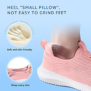 STQ Girls Shoes for Kids Slip on Sneakers School Gym Athletic Tennis Shoes Pink Size 2 Little Kid