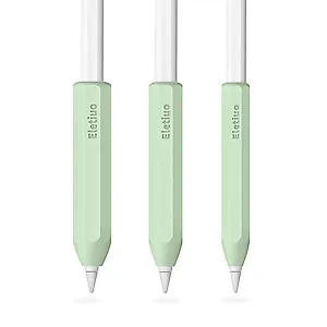 3 Sizes Silicone Grip Holder Protective Skin Sleeve Cover Case Accessories,Compatible with Apple Pencil 1st / 2nd Gen, for iPad Pro 9.7"/10.5"/11" /12.9",Mint Green (S, M, L)