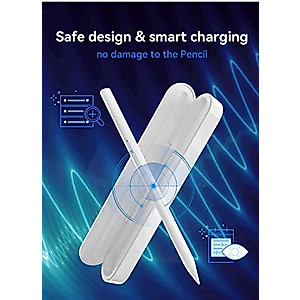 Charging Case for Apple Pencil 2nd Generation, Apple Pencil 2 Charger Dock Wireless Charger Case and Protective Case (White)