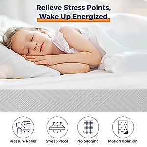 IULULU 6 Inch Full Mattress, Gel Memory Foam Mattress in a Box, Fiberglass Free Mattresses with Medium Firm Foam for Cool Sleep, CertiPUR-US Certified,White