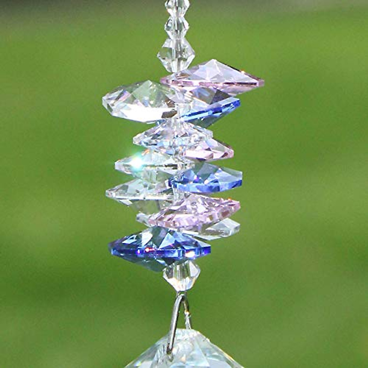 Rosleanny Crystal Garden Suncatcher Hanging Crystals Ornament for Window Rainbow Maker Prisms Home Decor Gift Boxed Sun Catcher Gift Idea for Mom Friends Grandma,Butterfly
