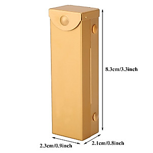 5pcs Table Game Dice, Aluminium Alloy Table Game Poker Games Dices Set with Storage Box for Table Games Poker Monopoly(Gold-Rectangle Box)