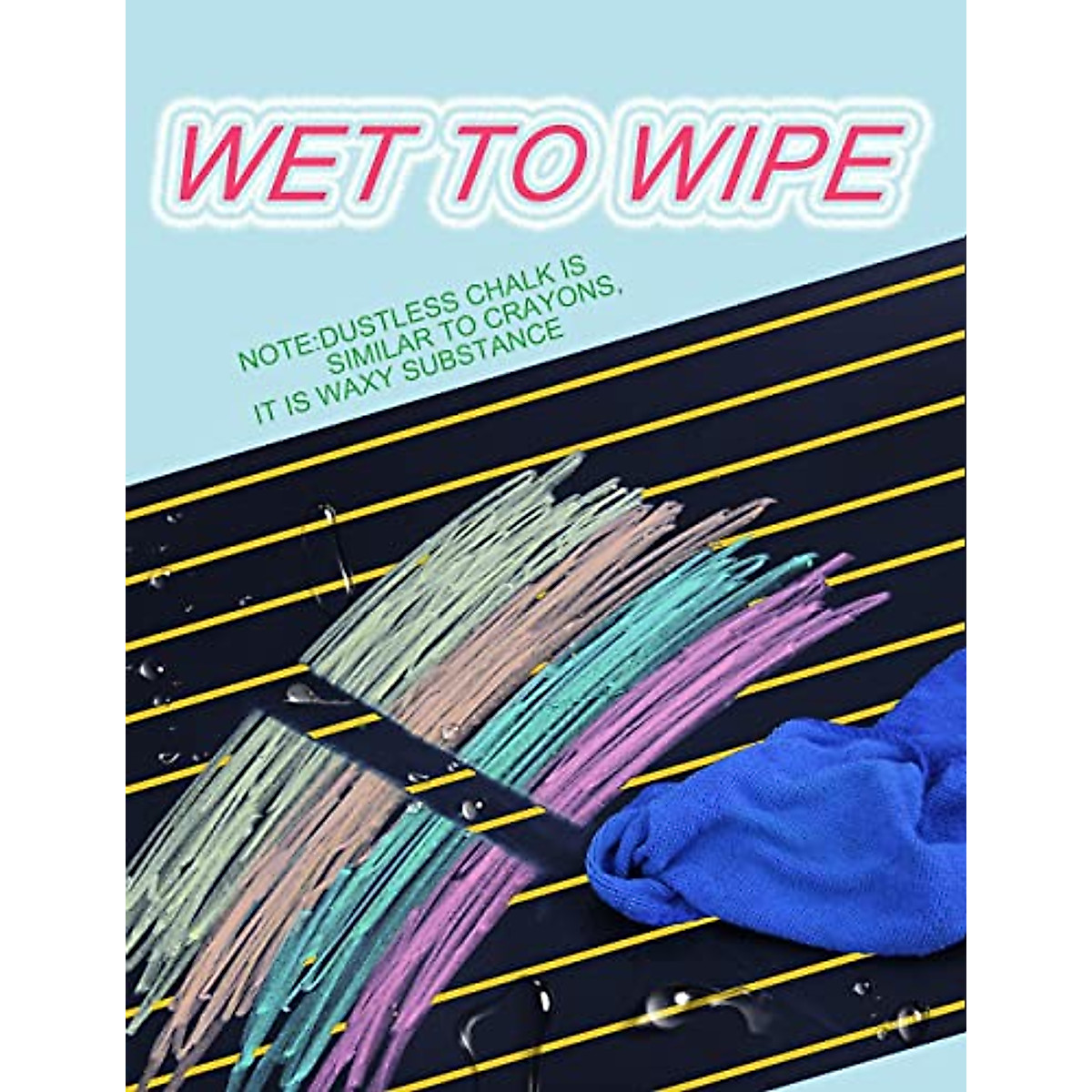 Non-toxic Dustless Chalk for Kids, Colored Chalk With Holder The Best Art Tool for Blackboard Kids Children Drawing Writing,12PCS