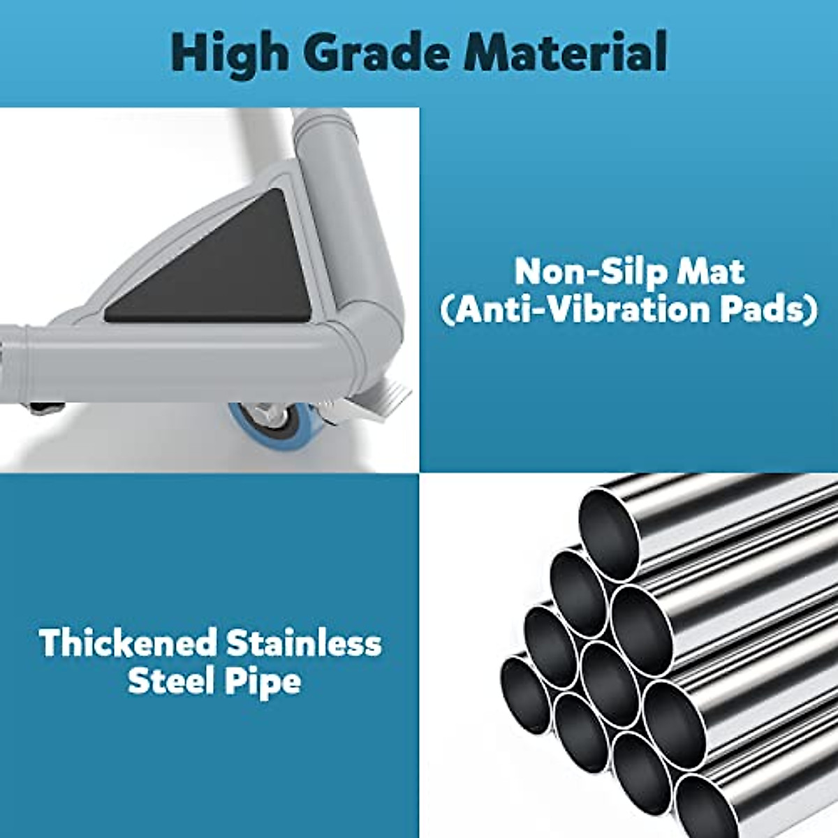 DOZAWA Telescopic Furniture Dolly with 4 Locking Wheels, Washing Machine Stand Refrigerator Base Moving Cart, Size Adjustable, Grey