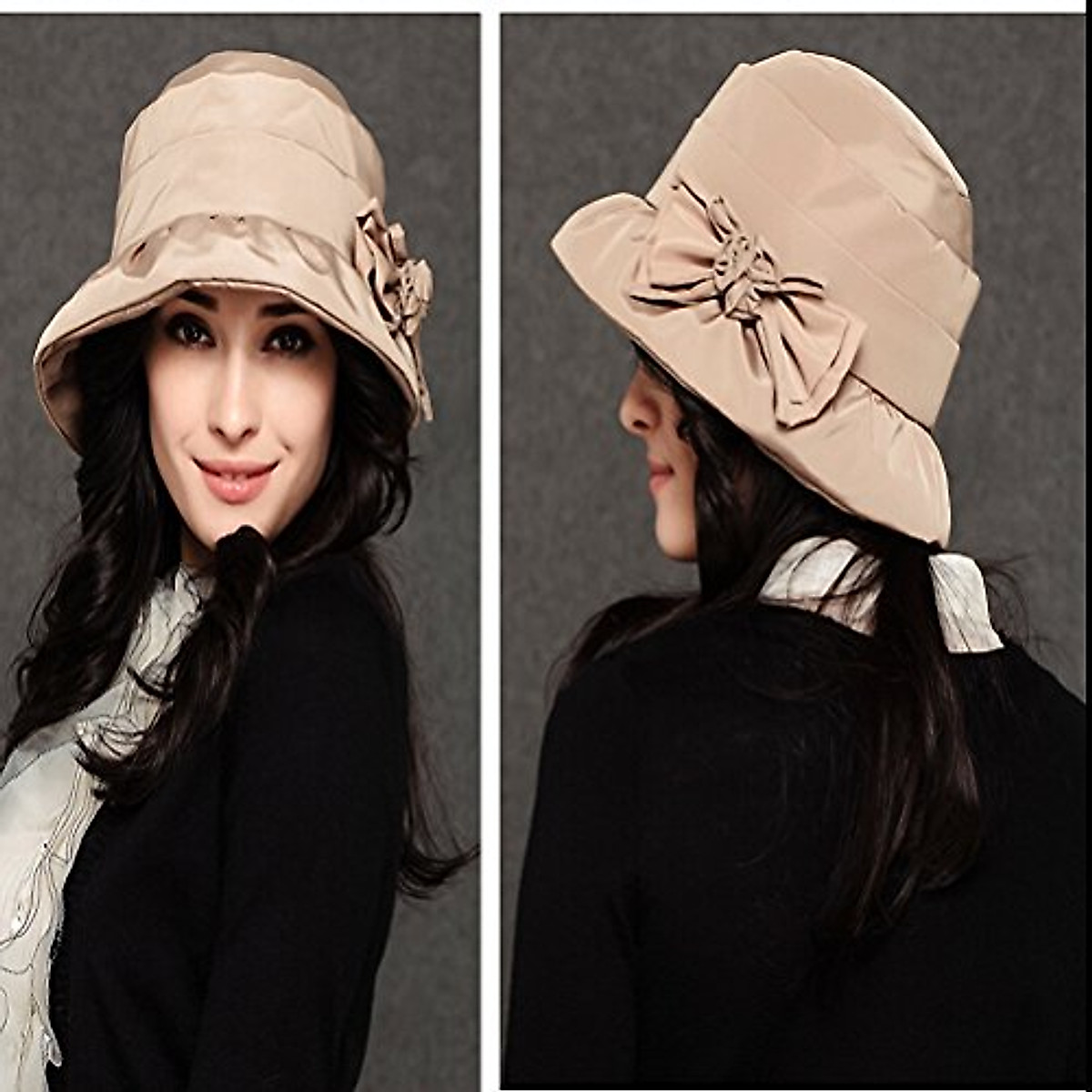 Maitose™ Women's Waterproof Windproof Bucket Hat Beige
