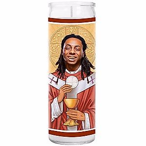 Rapper Celebrity Prayer Candle - Funny Saint Candle - 8 inch Glass Prayer Votive - 100% Handmade in USA - Novelty Celebrity Rap Hip Hop Gift