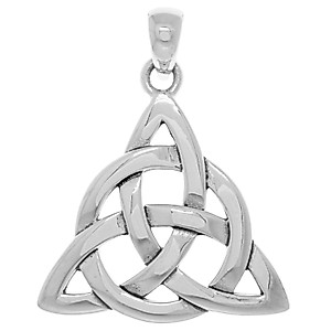 Jewelry Trends Sterling Silver Celtic Triquetra Circle of Life Pendant