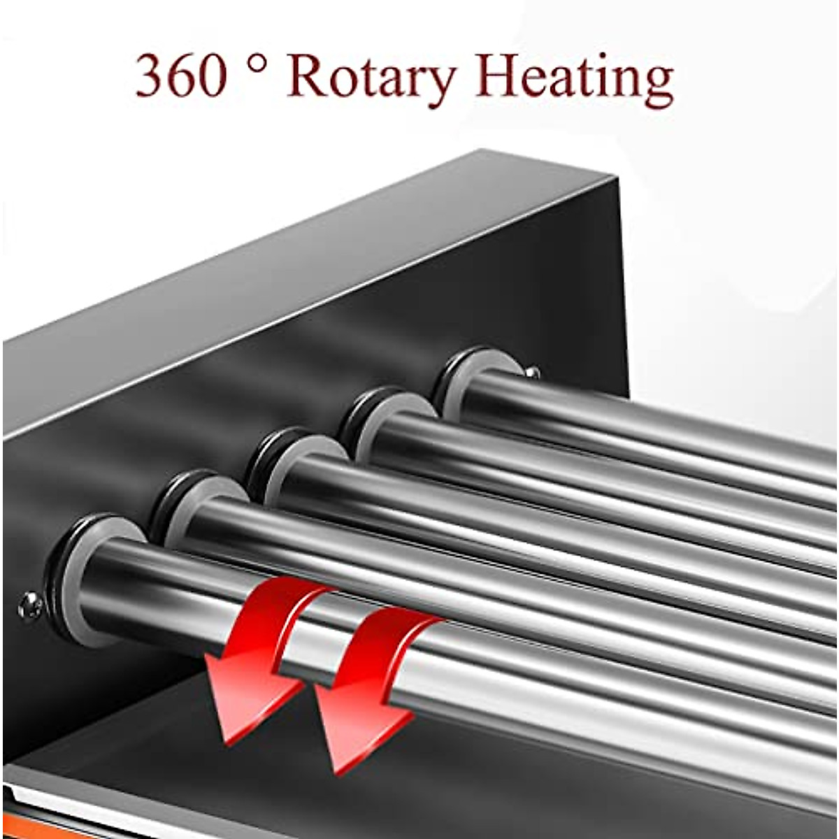 Hot Dog Roller Machine, 7 Non-Stick Rollers 18 Hot Dog Sausage Grill Cooker Machine