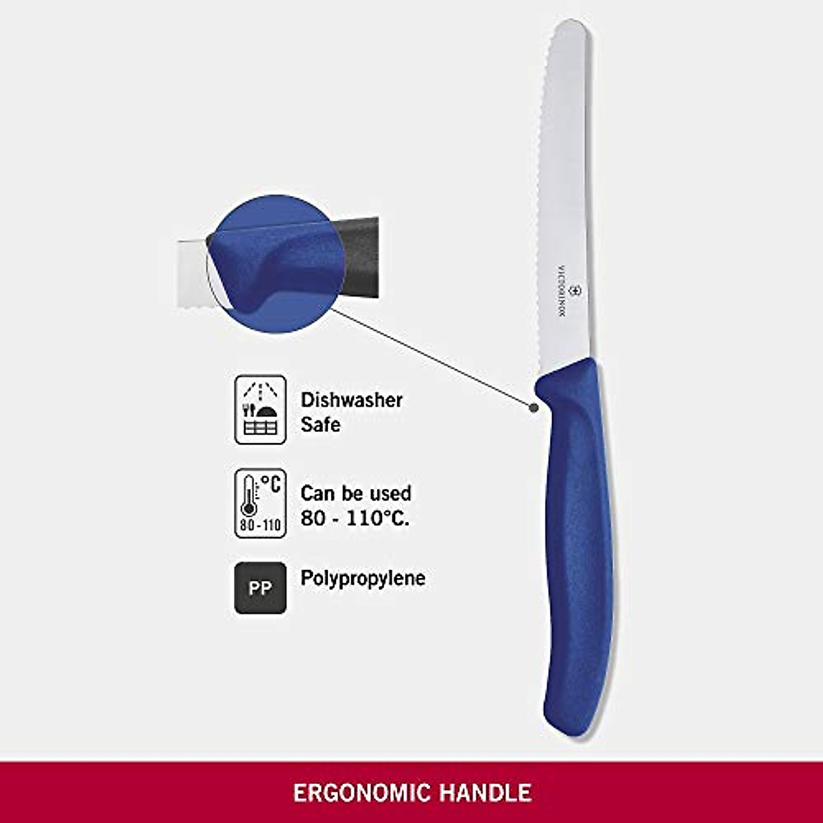 Victorinox Swiss Classic Tomato and Table Paring Knife, 4.3 inches, Blue