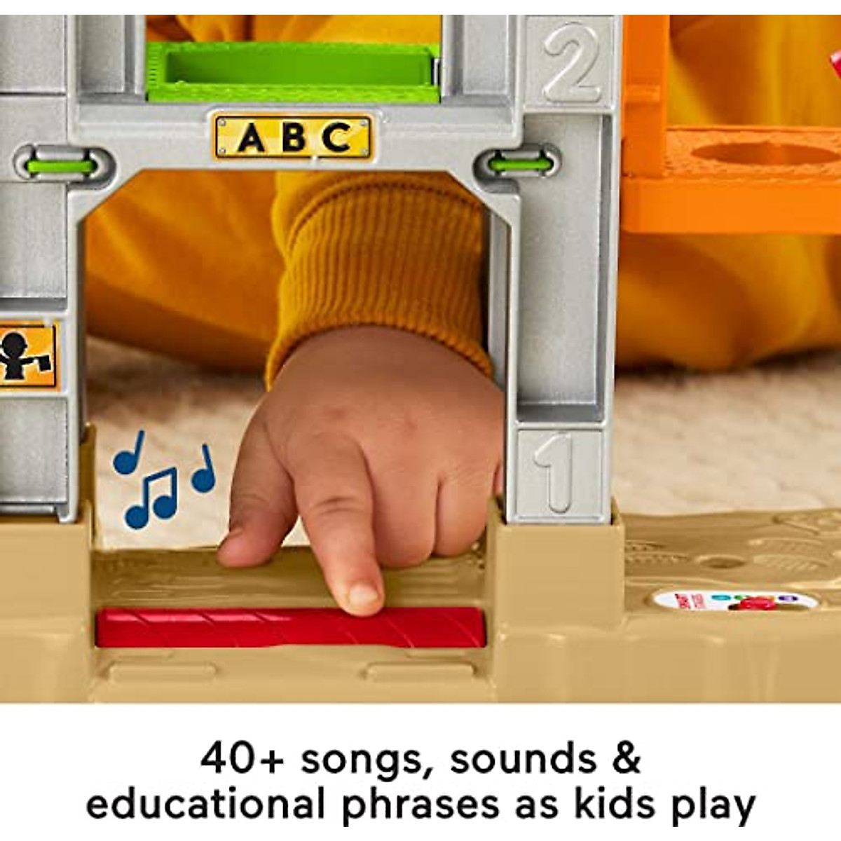 Fisher-Price Little People Toddler Learning Toy Load Up ‘N Learn Construction Site Playset With Dump Truck For Ages 18+ Months