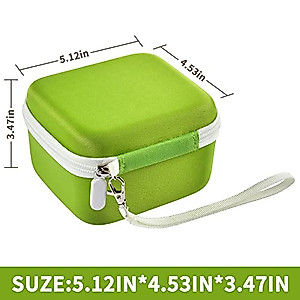 Case Compatible with Makeid HD(300dpi) Label Maker Machine with Tape, Hard Travel Thermal Label Printer Carrying Storage Bag Holder with Accessories Mesh Pocket (Box Only) - Green