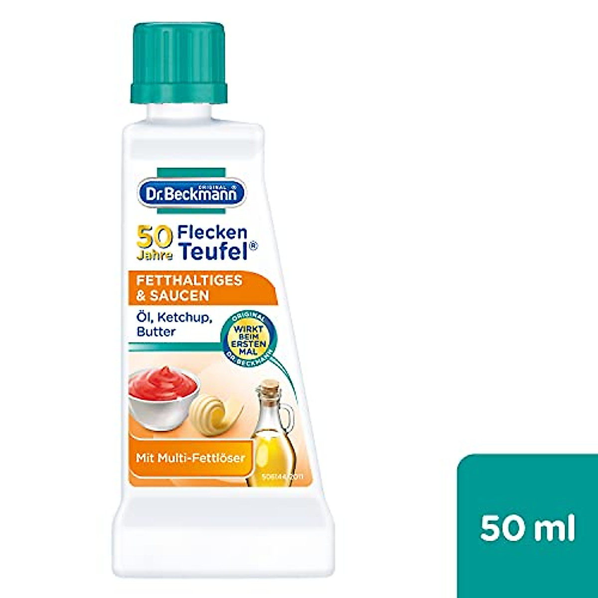 DR. BECKMANN Stain Devil: Fat, Oil & Sauces/Ketchup remover (50ml / 1.7fl oz Bottle)